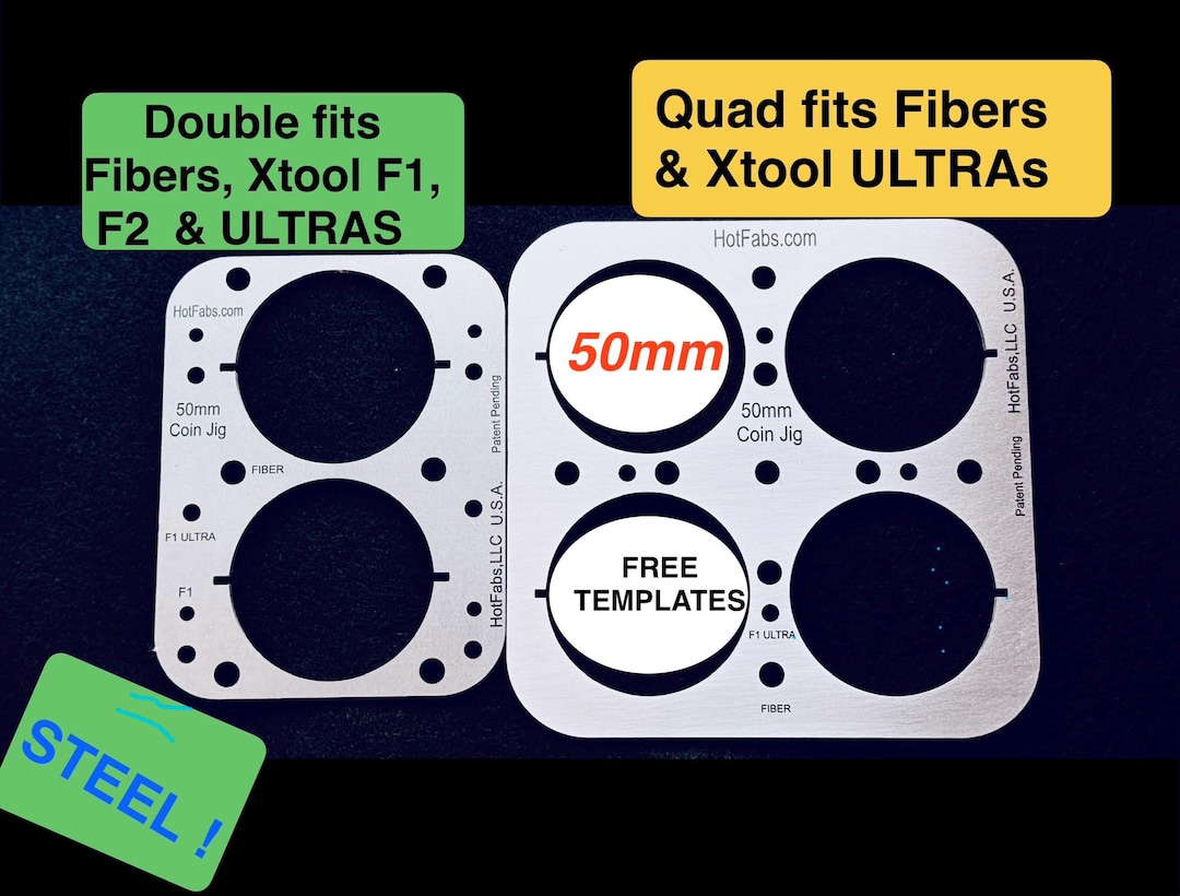 50mm (2") Coin Jigs (fiber Laser, Xtool F1/F2 & Ultra Lasers) Steel Won ...