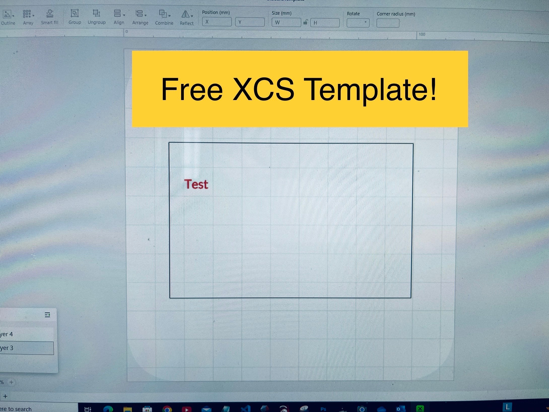 Xtool F1/F2 Card Jig & FREE Template! - Etsy