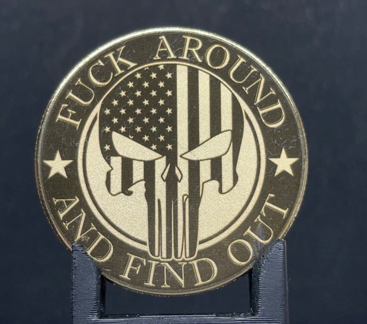Brass Coin - 2nd Amendment FAAFO Punisher Challenge Coin 2A - Etsy