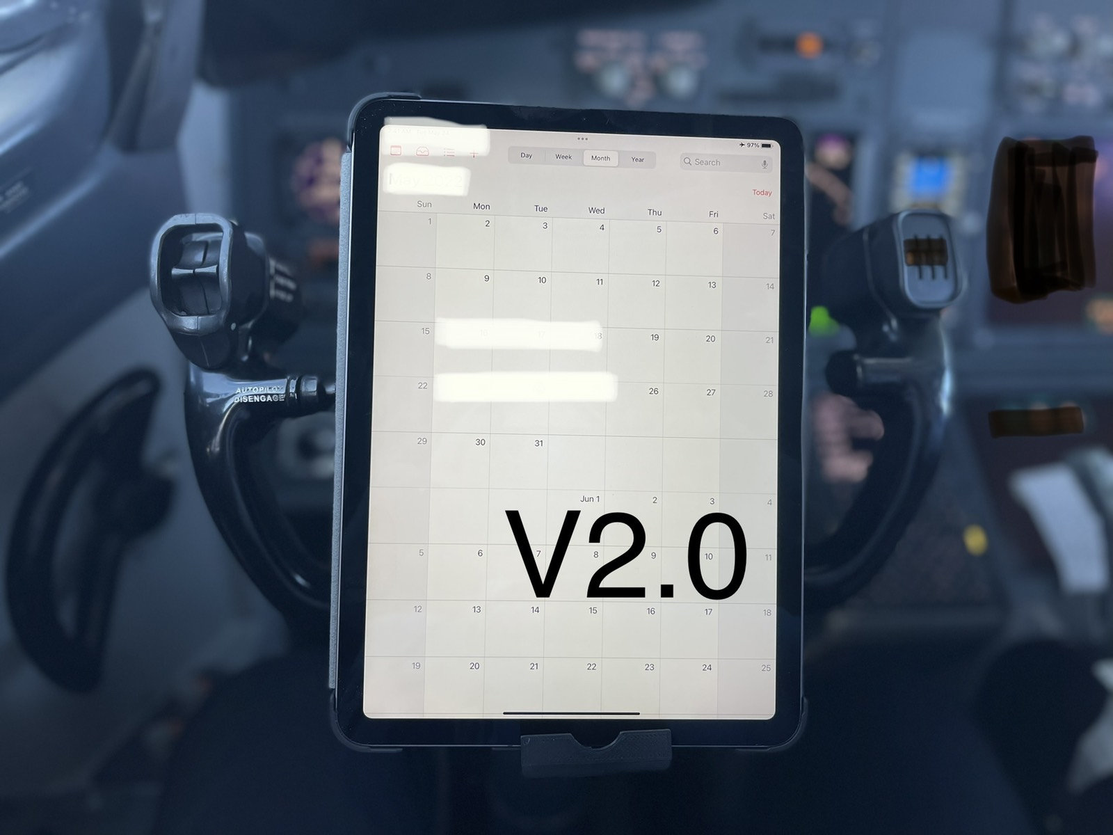 Boeing 737 & 747 Iphone/ipad/smartphone/tablet Holder - Yoke Mounted - Etsy