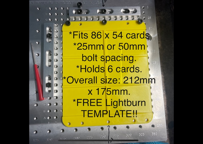 Business Card Jig - 6 Card Holder for Laser Engraving - Etsy