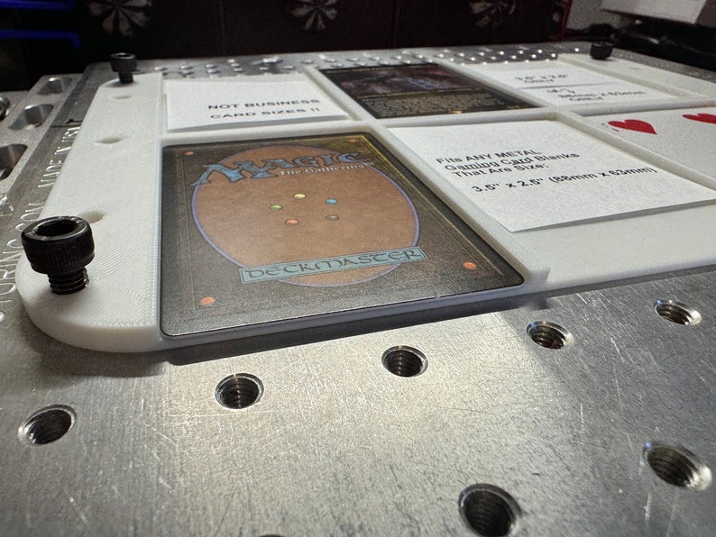 GAMING CARD Laser JIG magic the Gathering 6 Card Holder for Laser Engraving plus Free Lightburn ...