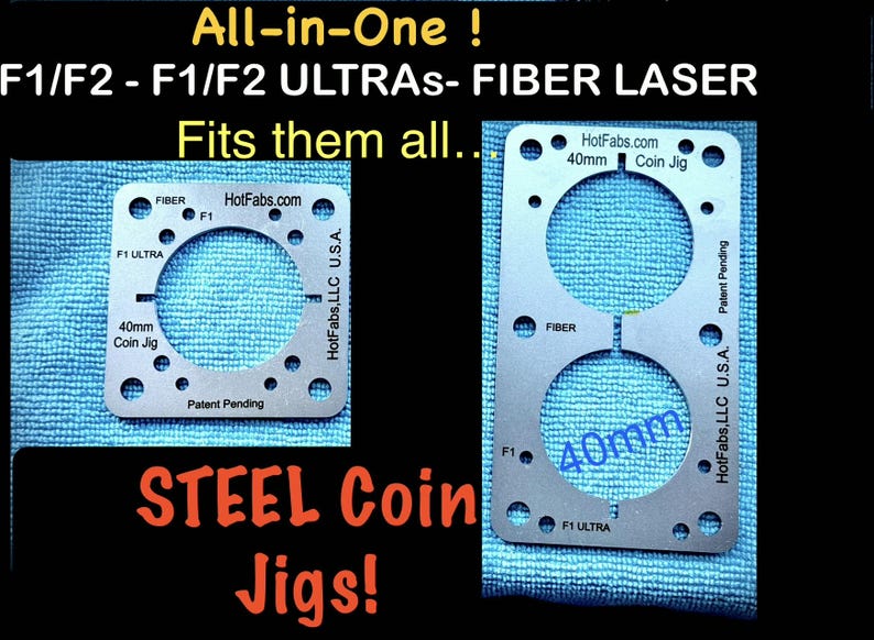 40mm Coin Jigs for XTOOL + FIBER - Fits F1/F2, Both Ultras+fiber Lasers ...