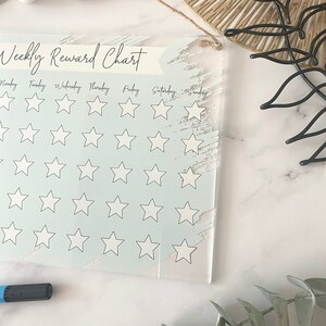 Children's Blue Wipe Clean Reward Chart | Dry Wipe Reward Chart ...