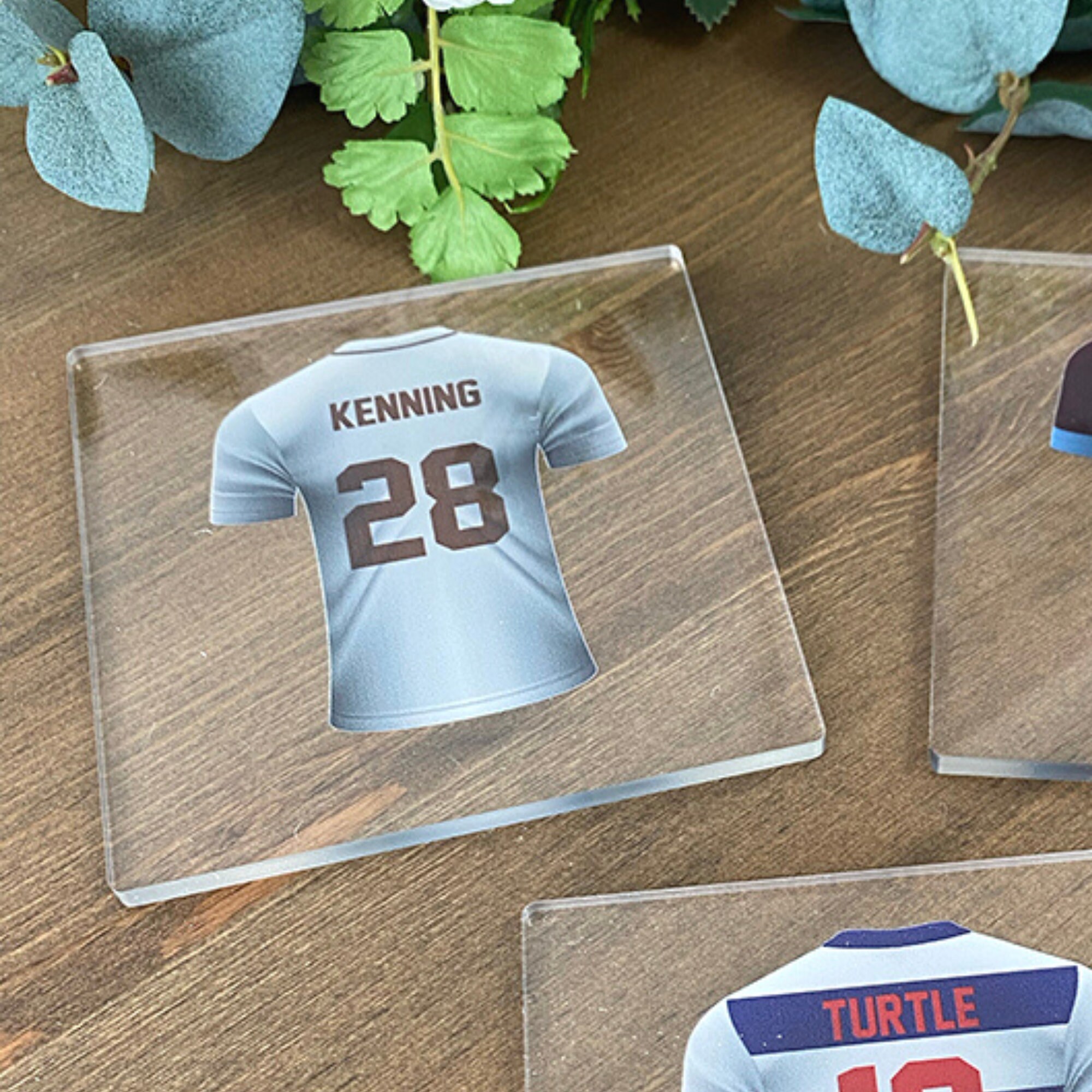 Personalised Football Shirt Coaster Father's Day - Etsy UK