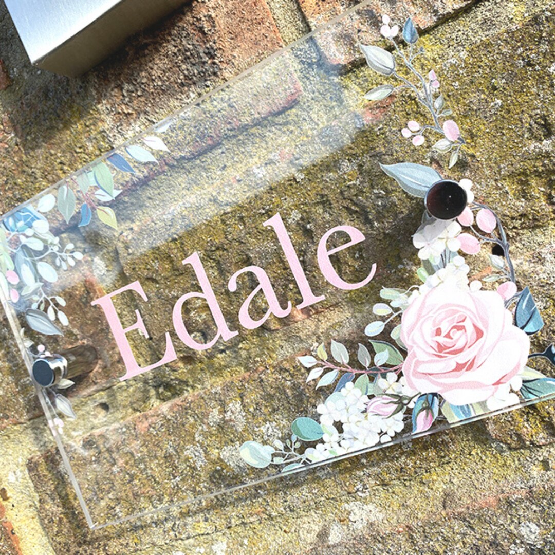 Pink House Number Plaque Door Number House Name Sign Front Door Number ...