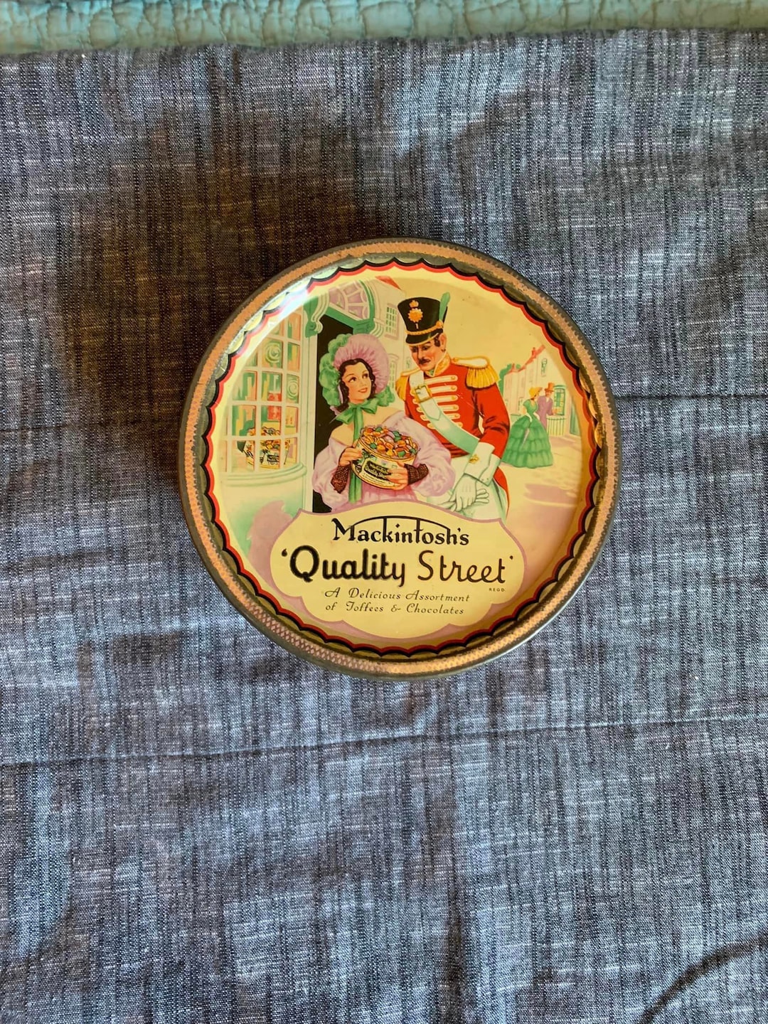 Vintage Mackintosh's Toffees & Chocolates Tin With Lid Soldier and Lady ...