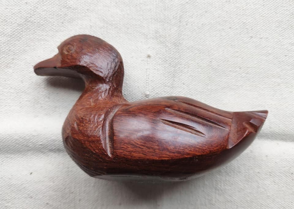 Small Hand Carved Wood Duck 5 X 3 Inches Wooden Duck - Etsy