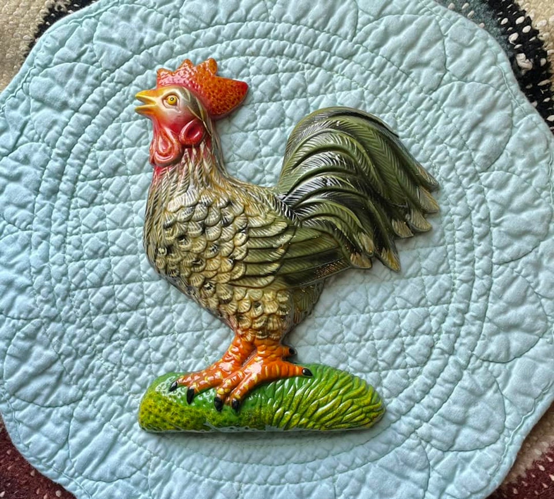 Colorful Rooster Wall Decor * Wall Hanging * Chicken Collectible ...
