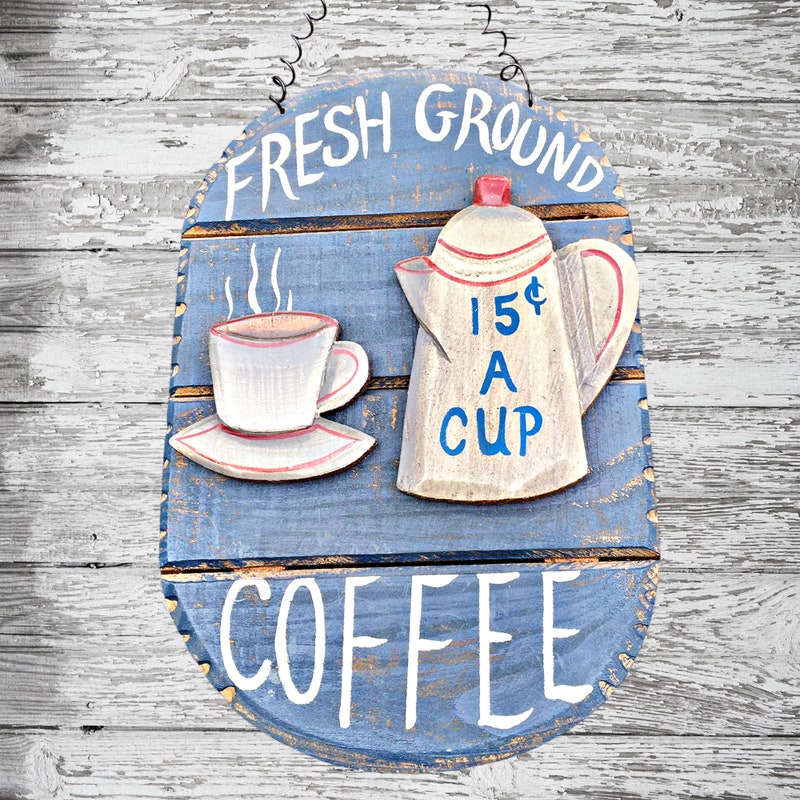 Wood Coffee Sign - Etsy