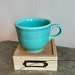 Two Vintage Fiestaware Tea Cups Turquoise and Heather Homer Laughlin ...