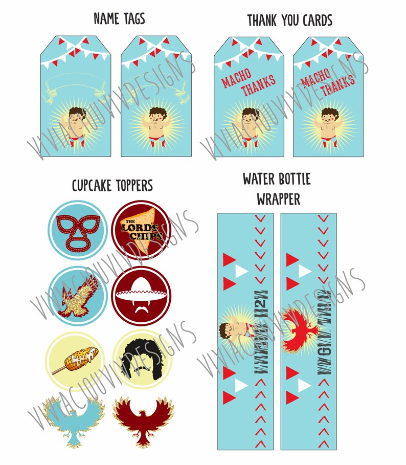 Macho Man Birthday Printables Nacho Libre Invitation | Etsy