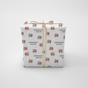 Fire Truck Gift Wrap - Custom Wrapping Paper Rolls - Personalized Gift ...