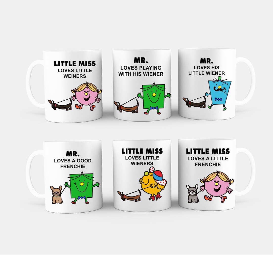 Little Miss and Mr. Men Gift With Dog, Little Miss Mug, Dog Lover Mug ...