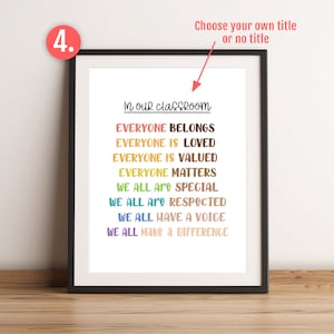 Inclusive Classroom Posters, Diversity Prints, Everyone Belongs ...