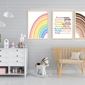 Inclusive Classroom Art and Diversity Art Posters, Diversity Wall Art ...