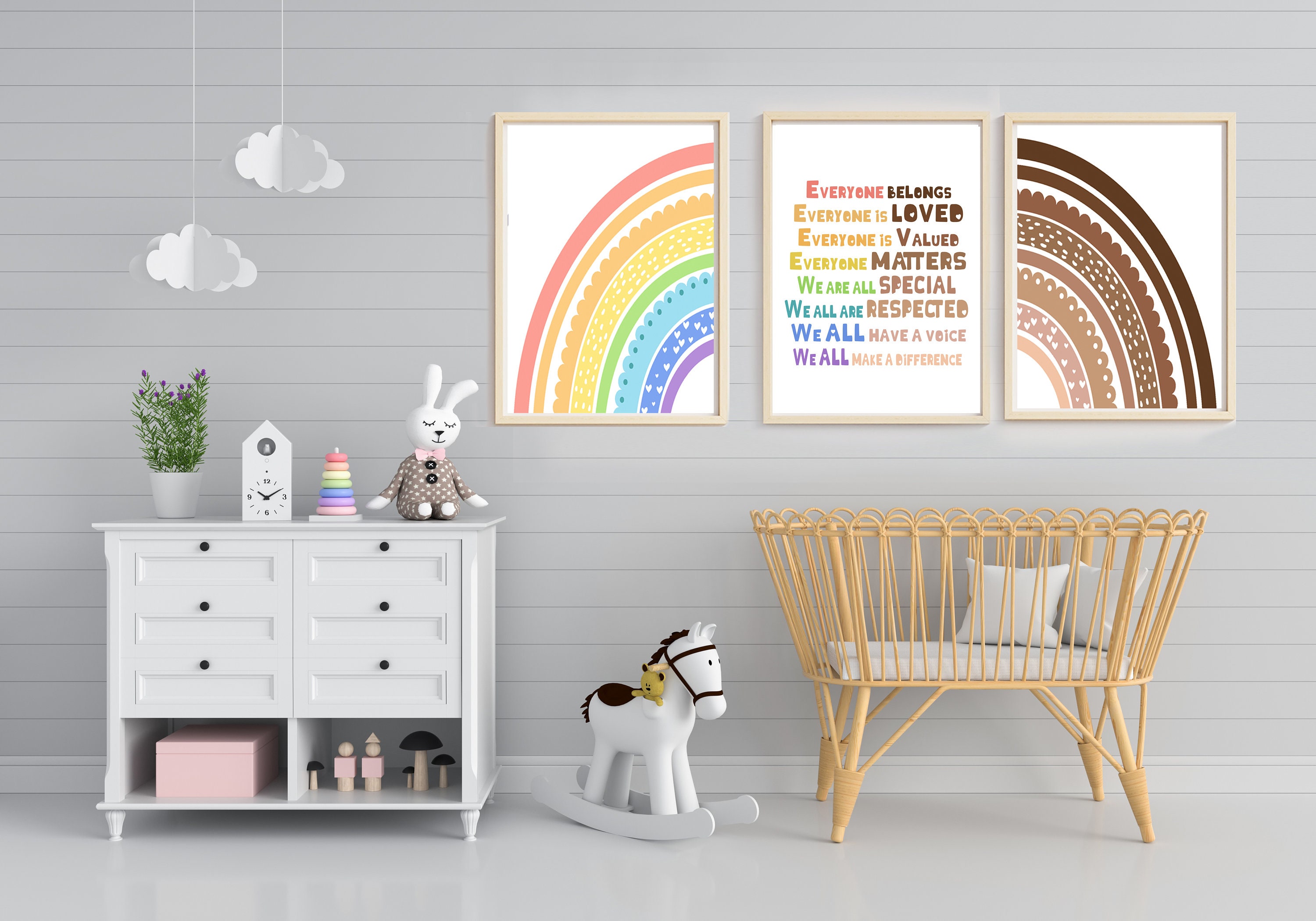Inclusive Classroom Art and Diversity Art Posters, Diversity Wall Art ...