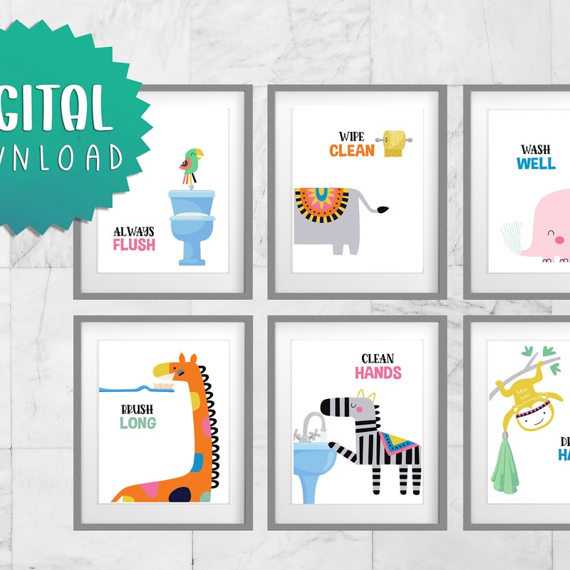 Bathroom Kids - Etsy