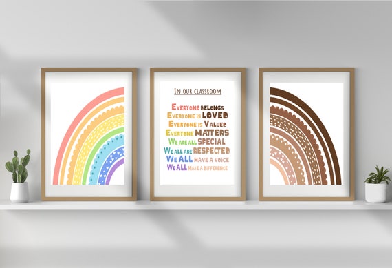 Inclusive Classroom Art and Diversity Art Posters Diversity - Etsy