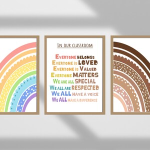 Inclusive Classroom Art and Diversity Art Posters, Diversity Wall Art ...