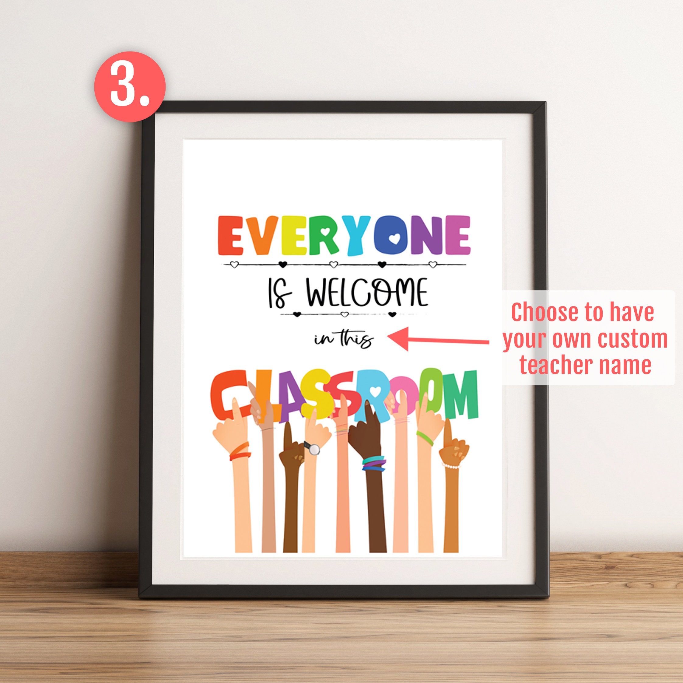Inclusive Classroom Posters, Diversity Prints, Everyone Belongs ...