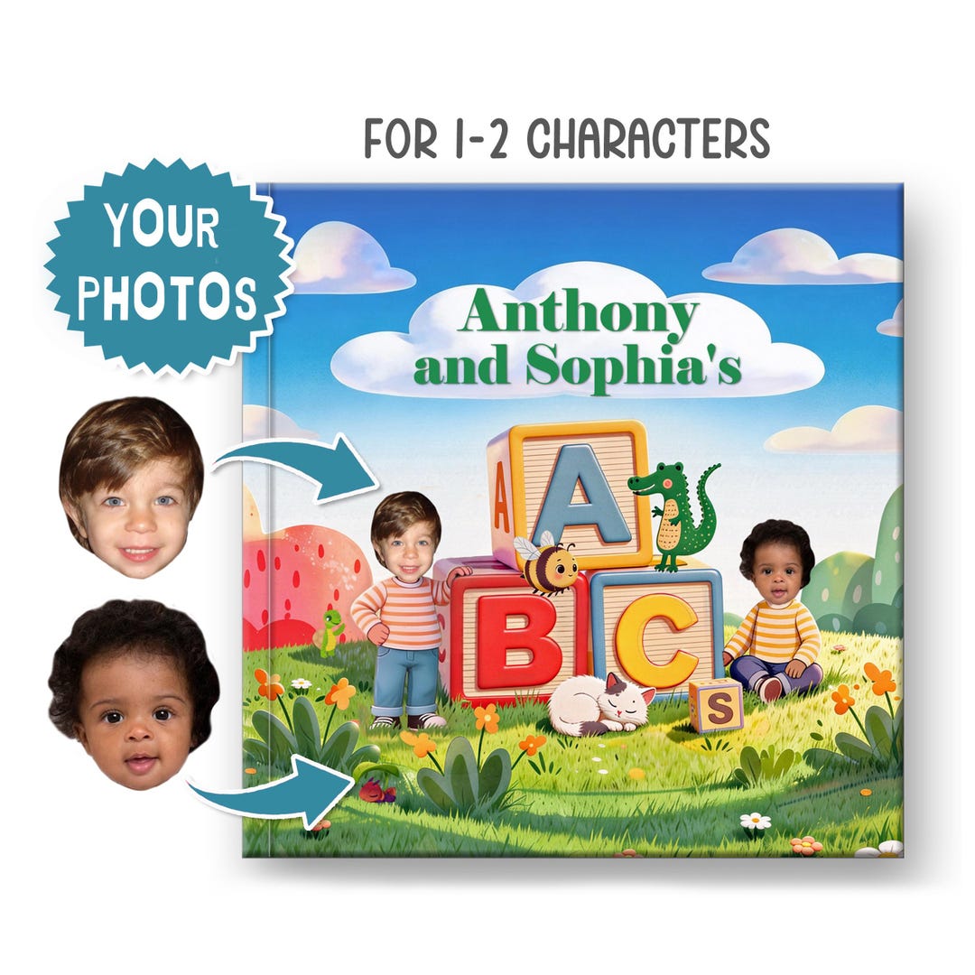Personalized ABC Book With Photo | Custom Storybook for 1-2 Kids, First ...