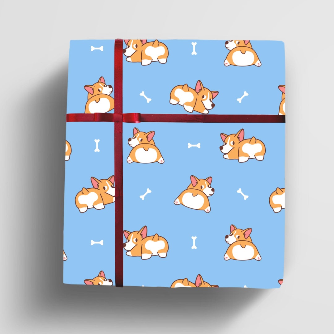 Corgi Gift Wrap ROLL - Corgi Wrapping Paper - Corgis Dog Wrapping Paper ...