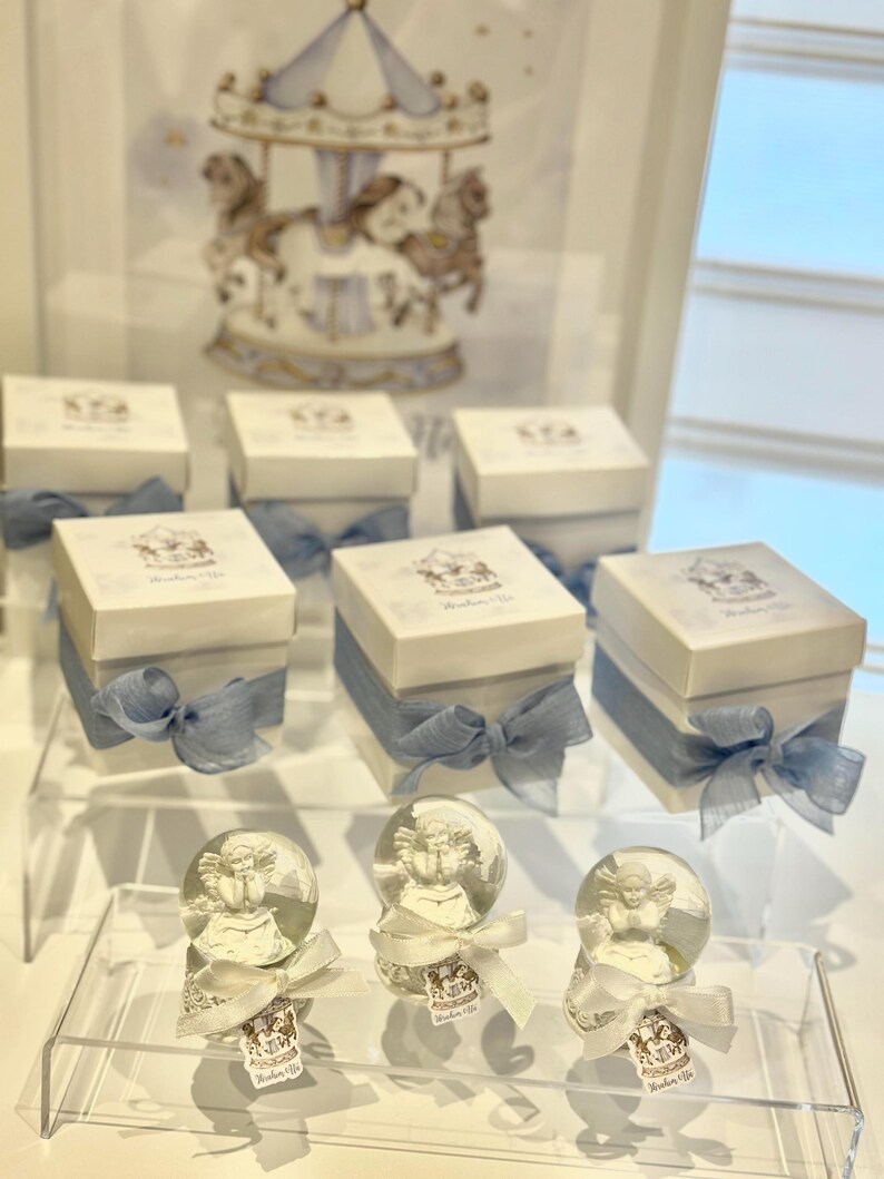 Personolized Angel Snow Globe, Baby Shower Favor, New Born Baby Gift ...