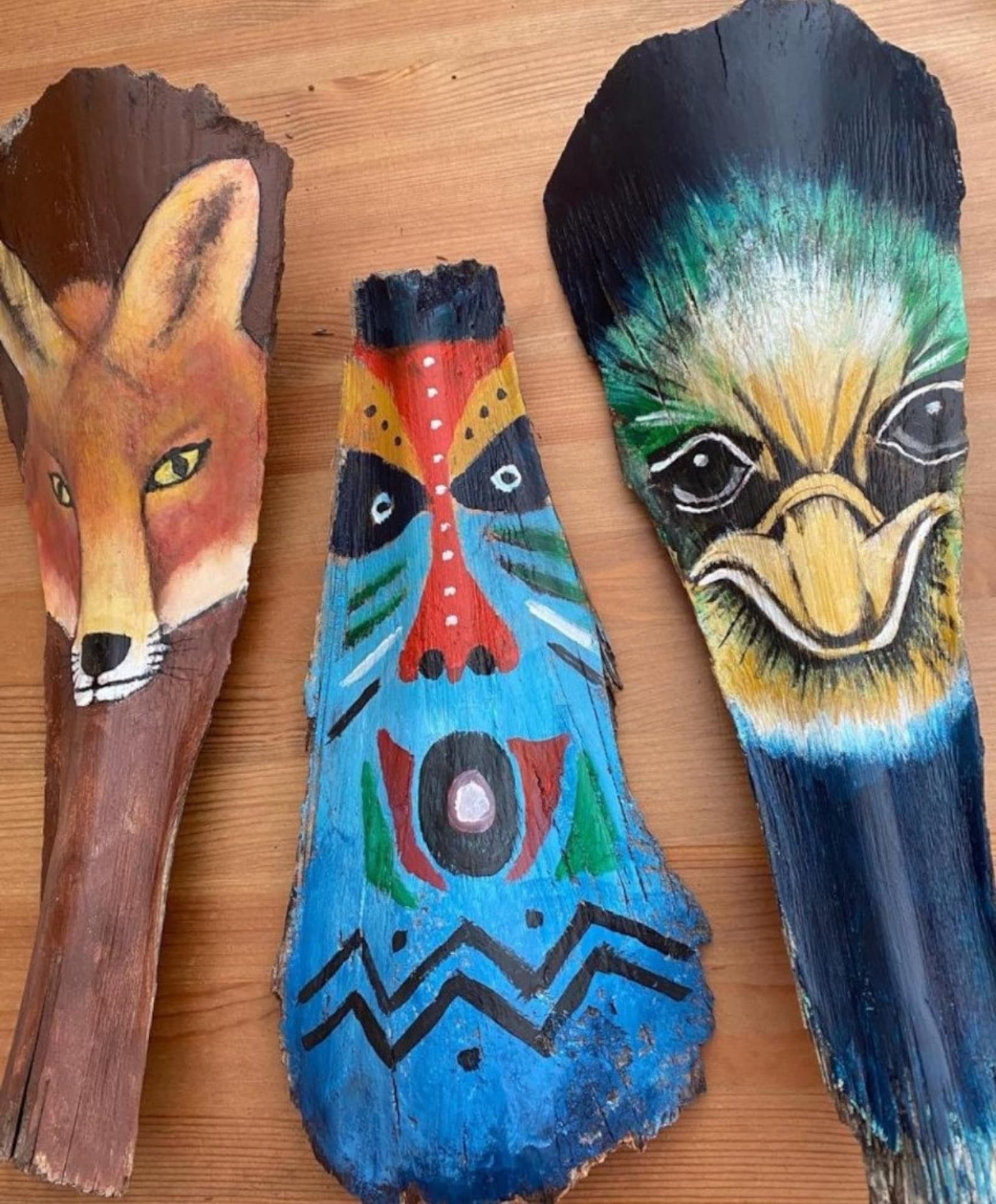 Palm Frond Art/sheath/paint Outdoor Decor/primitive/tiki/rustic Bridal ...