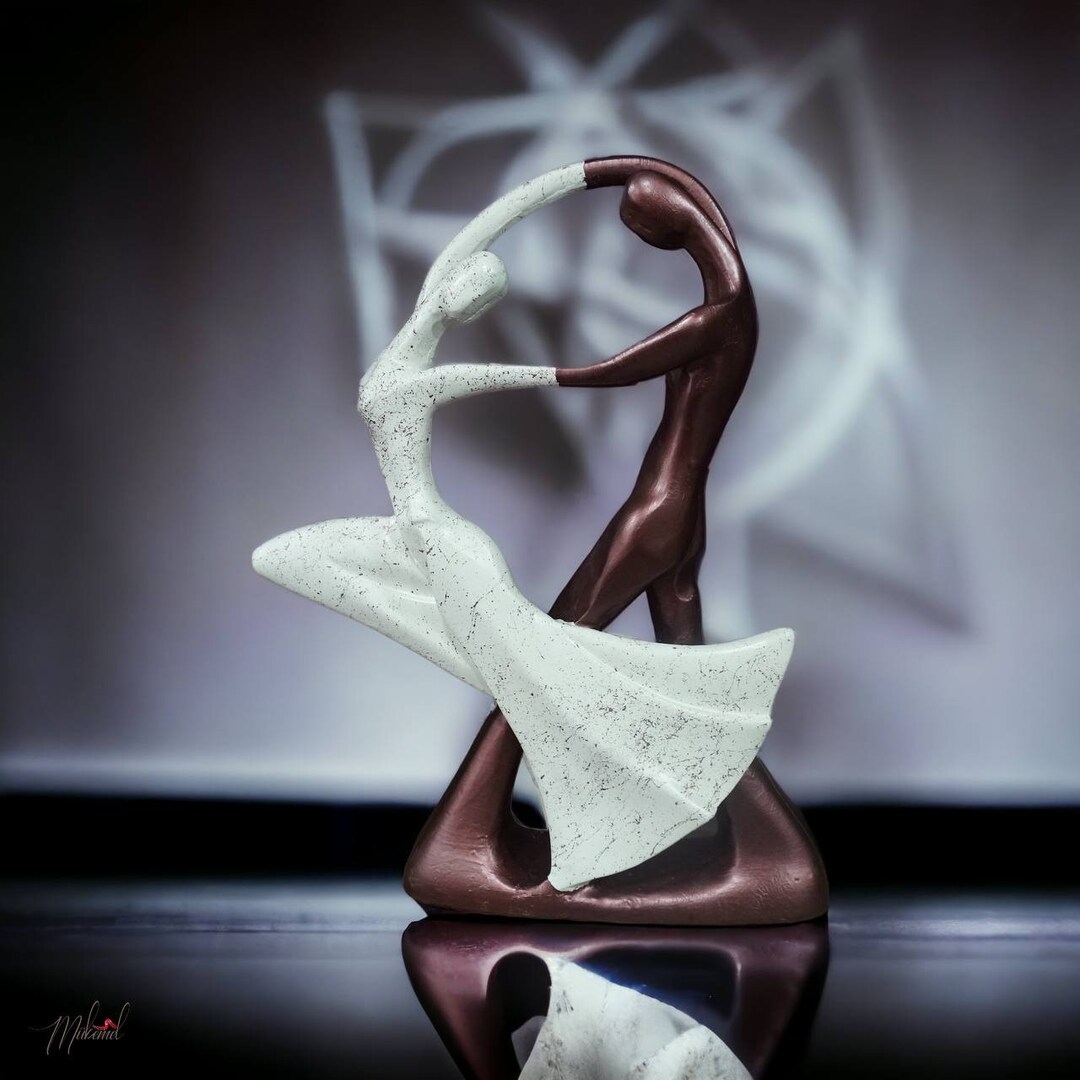 Handmade Salsa Dancers Statue: Polyester Couple Sculpture (11-inch) - Etsy