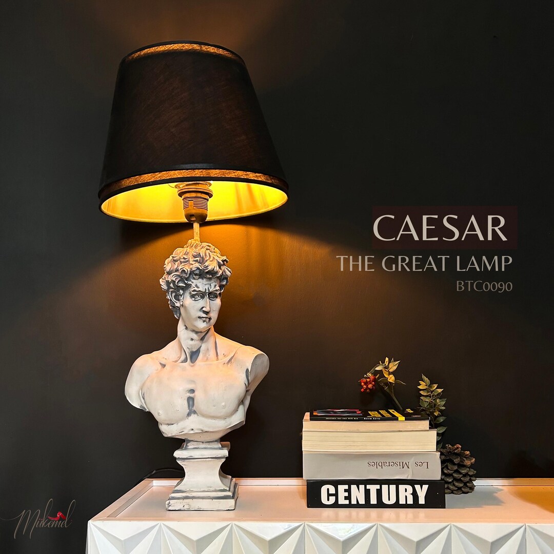 Handmade Caesar Bust Lamp: Roman Empire Decor (26.4 Inch) - Etsy