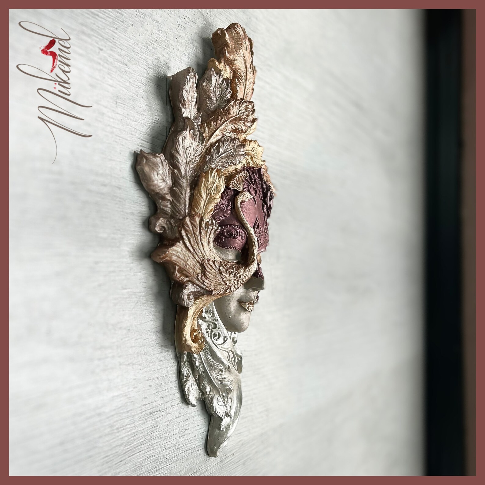 Venetian Mask 12 In, Triple Wall Decoration, Masquerade Vibes, Macro ...