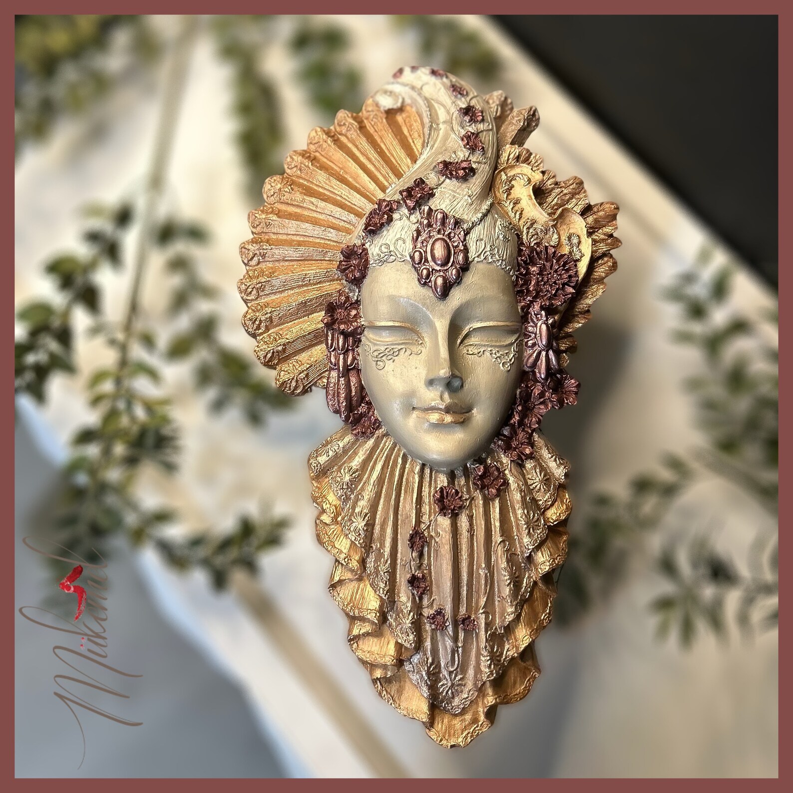 Venetian Mask 12 In, Triple Wall Decoration, Masquerade Vibes, Macro ...