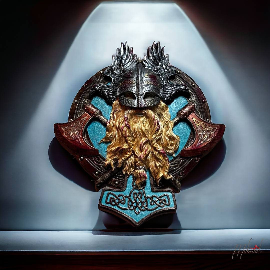 Valhalla ( 10 In, Wall Hanging Design, Vikings Inspiration, Red Blood ...