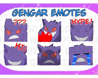 Gengar Mega Pack Emotes/ Gengar Chibi/ Emotes Discord/ Emotes Twitch - Etsy