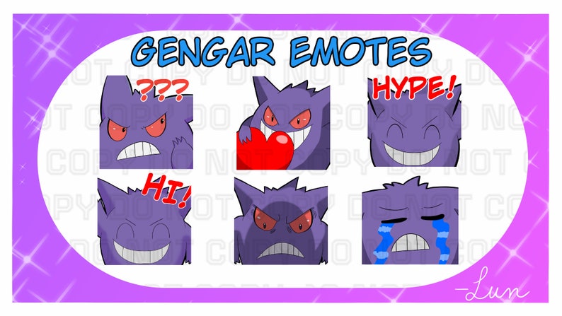 Gengar Emotes - Etsy