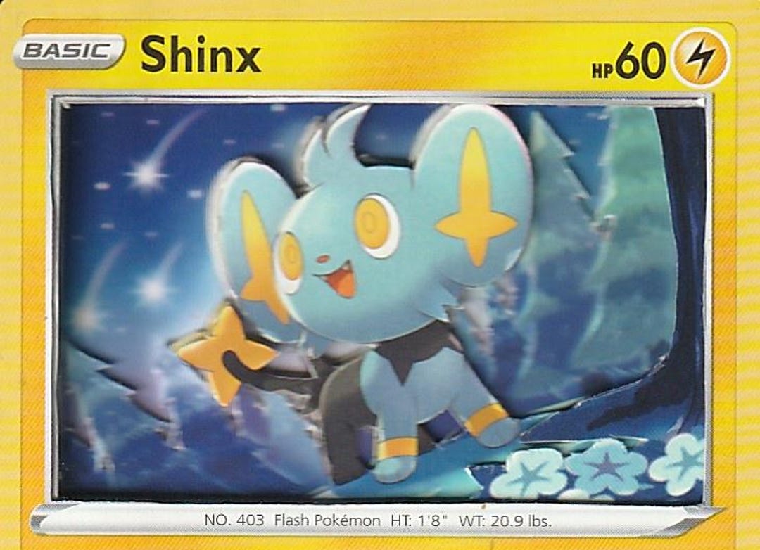 Shadow Box Pokémon Card: Shinx - Etsy