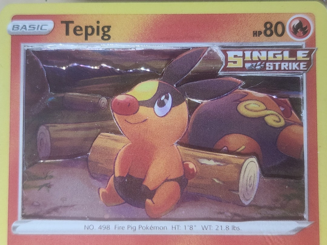 Shadow Box Pokémon Card: Tepig - Etsy