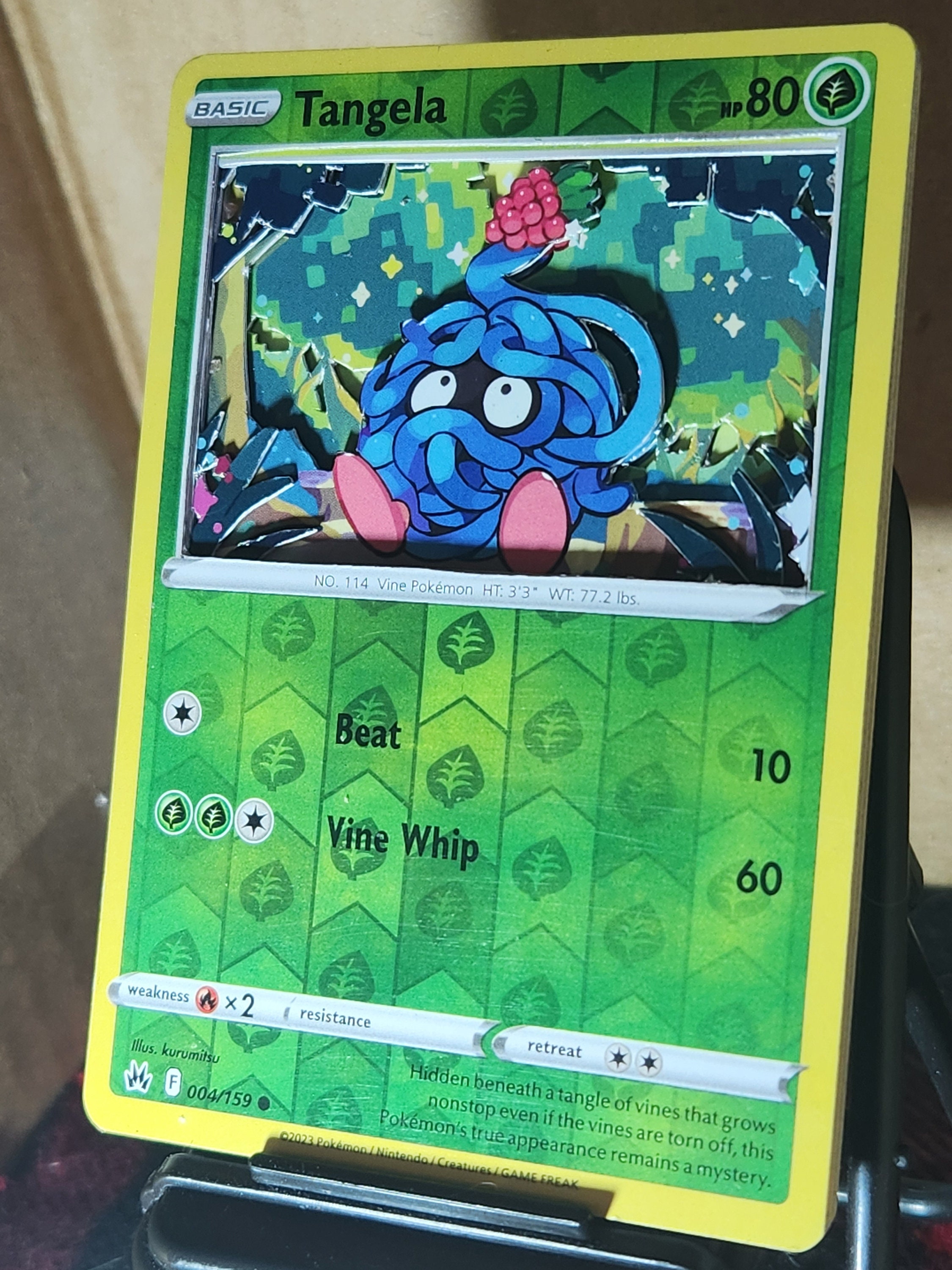 Shadow Box Pokémon Card: Tangela - Etsy
