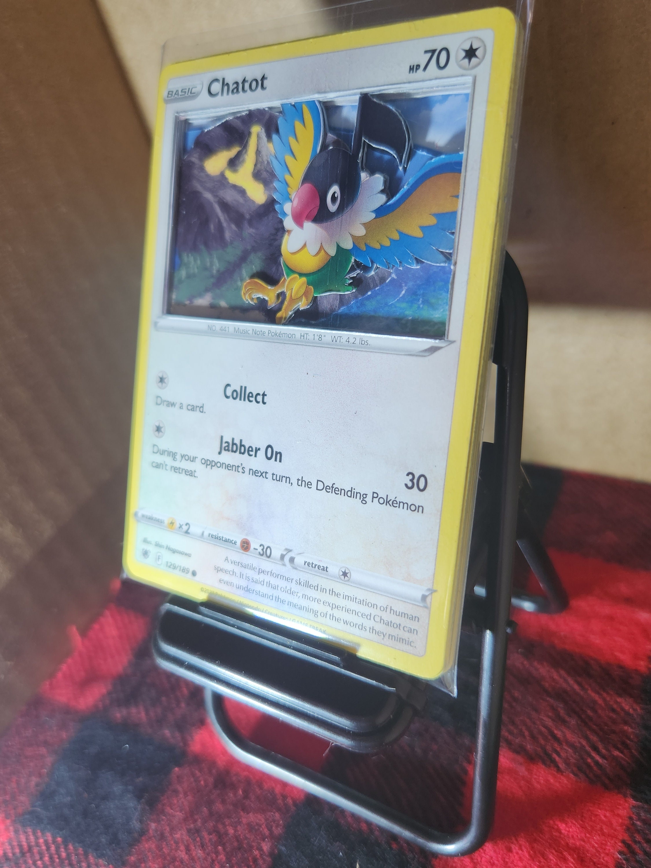 Shadow Box Pokémon Card: Chatot - Etsy