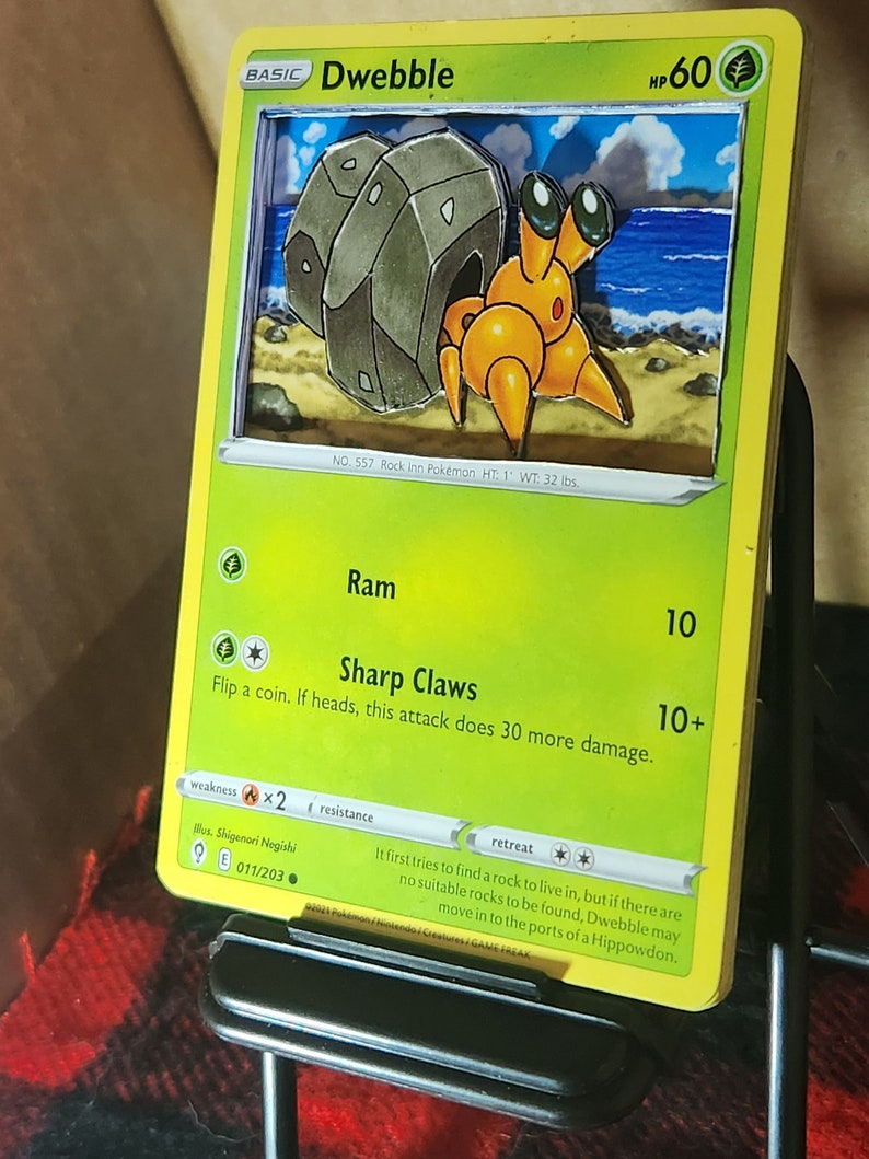 Shadow Box Pokémon Card: Dwebble - Etsy