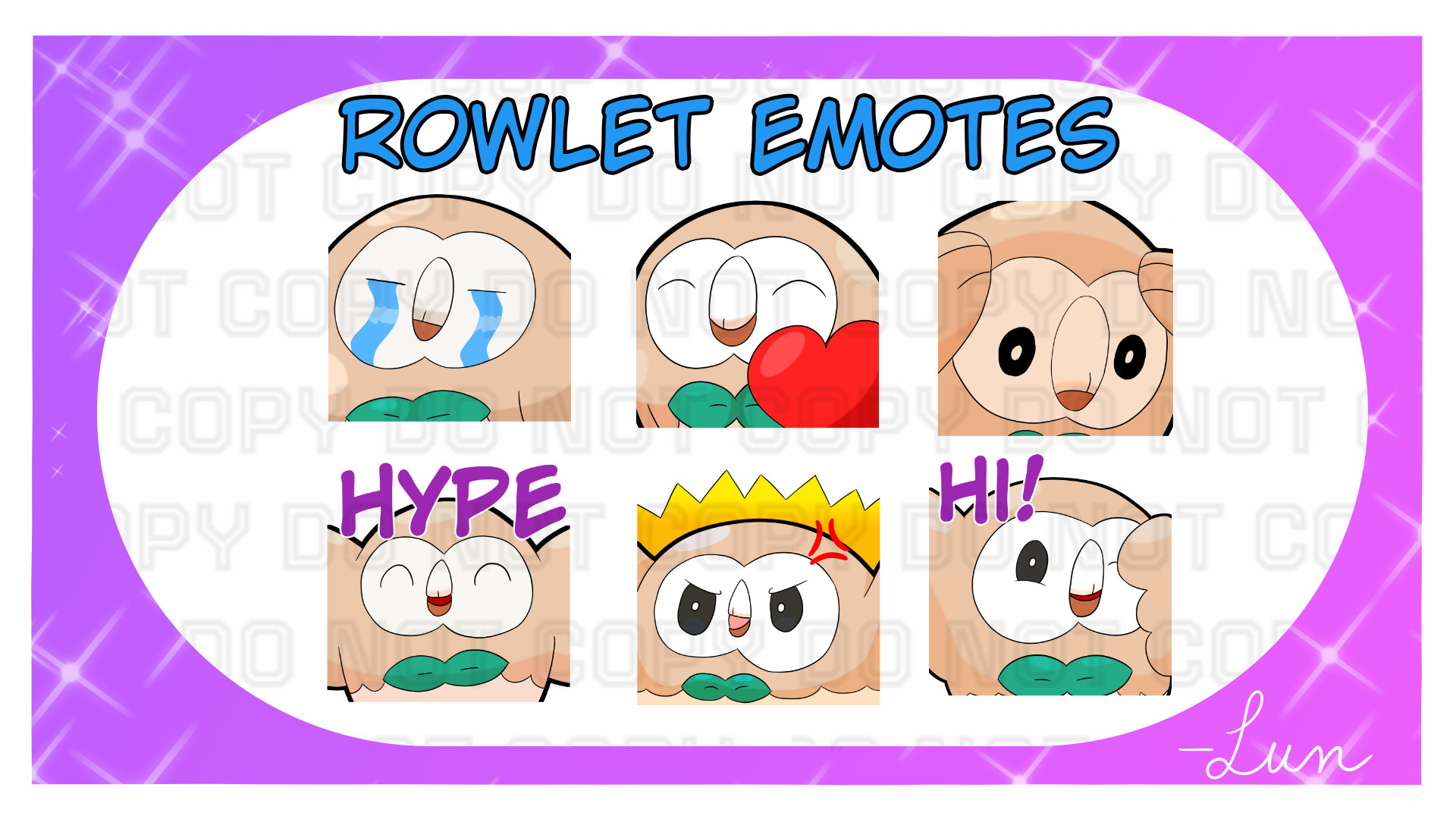 Rowlet Emotes - Etsy