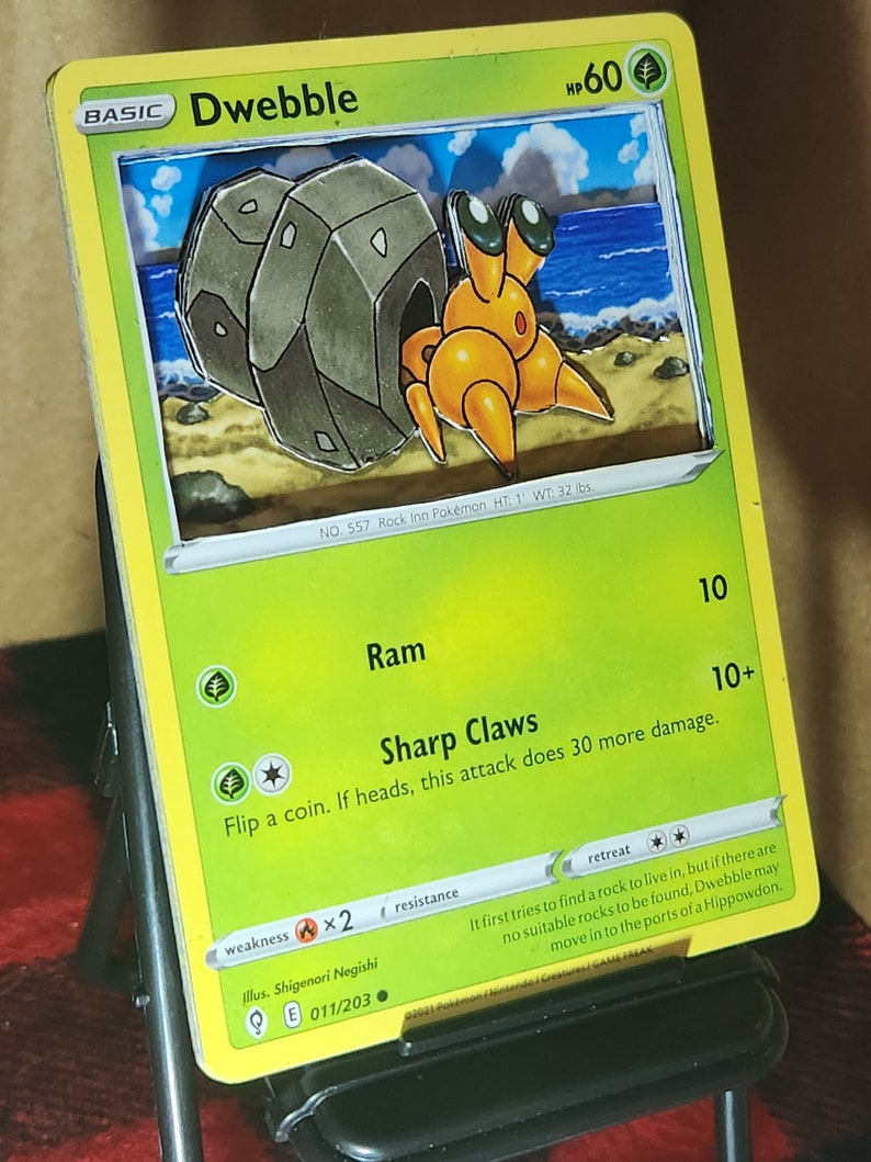 Shadow Box Pokémon Card: Dwebble - Etsy