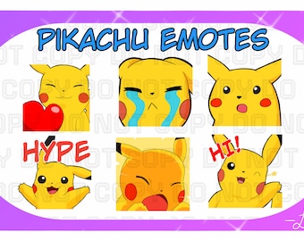 Pikachu Wave Emote for Streamers Pokemon Kawaii Discord Youtube Twitch ...