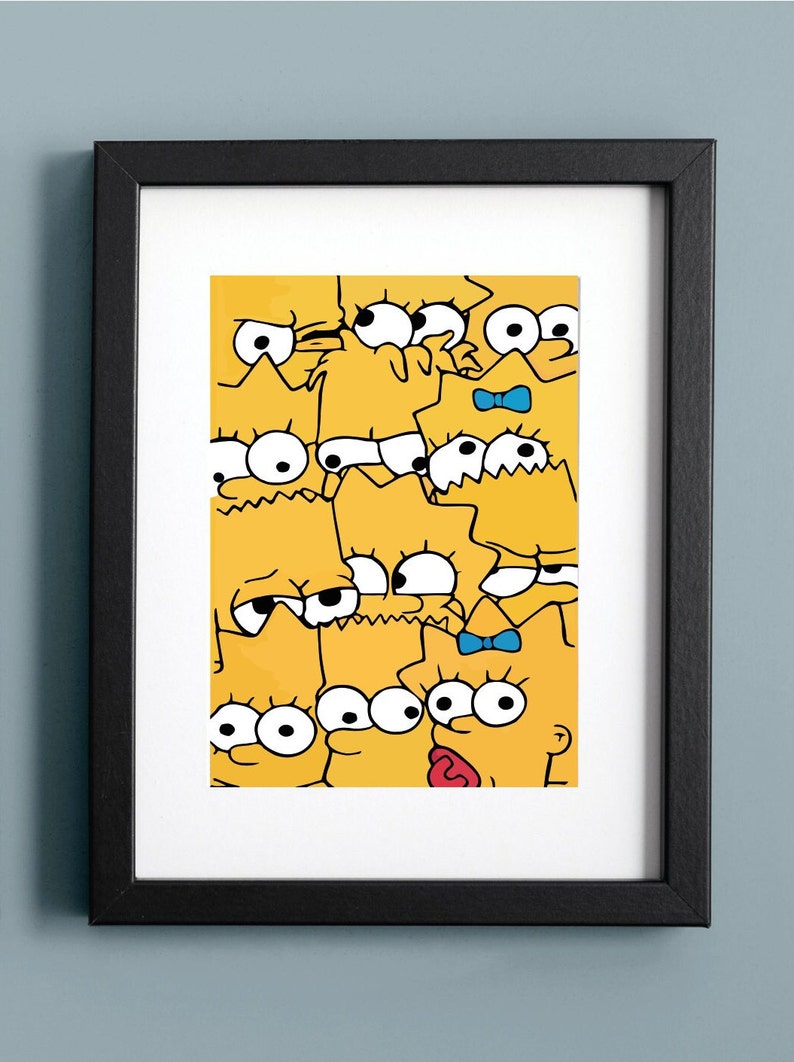 The Simpsons the Simpsons Poster Homer Simpson Bart | Etsy