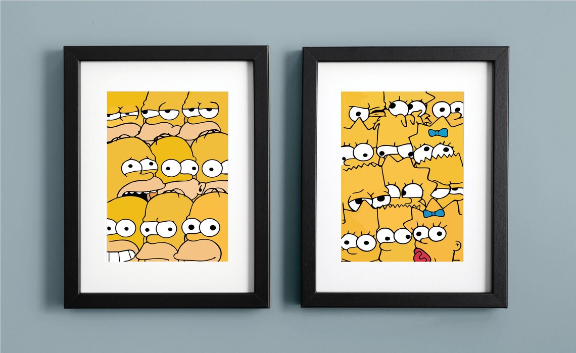 The Simpsons the Simpsons Poster Homer Simpson Bart | Etsy