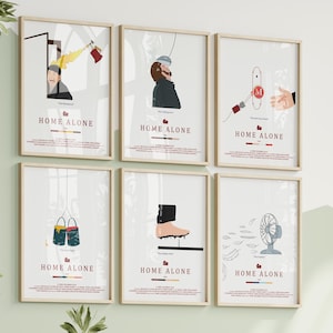 Home Alone Minimalist Poster Set, Kevin’s Home Alone Traps, Home Alone ...