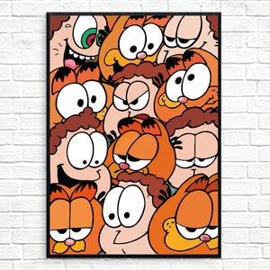 Garfield Poster Garfield Wall Art Garfield Print Vintage | Etsy