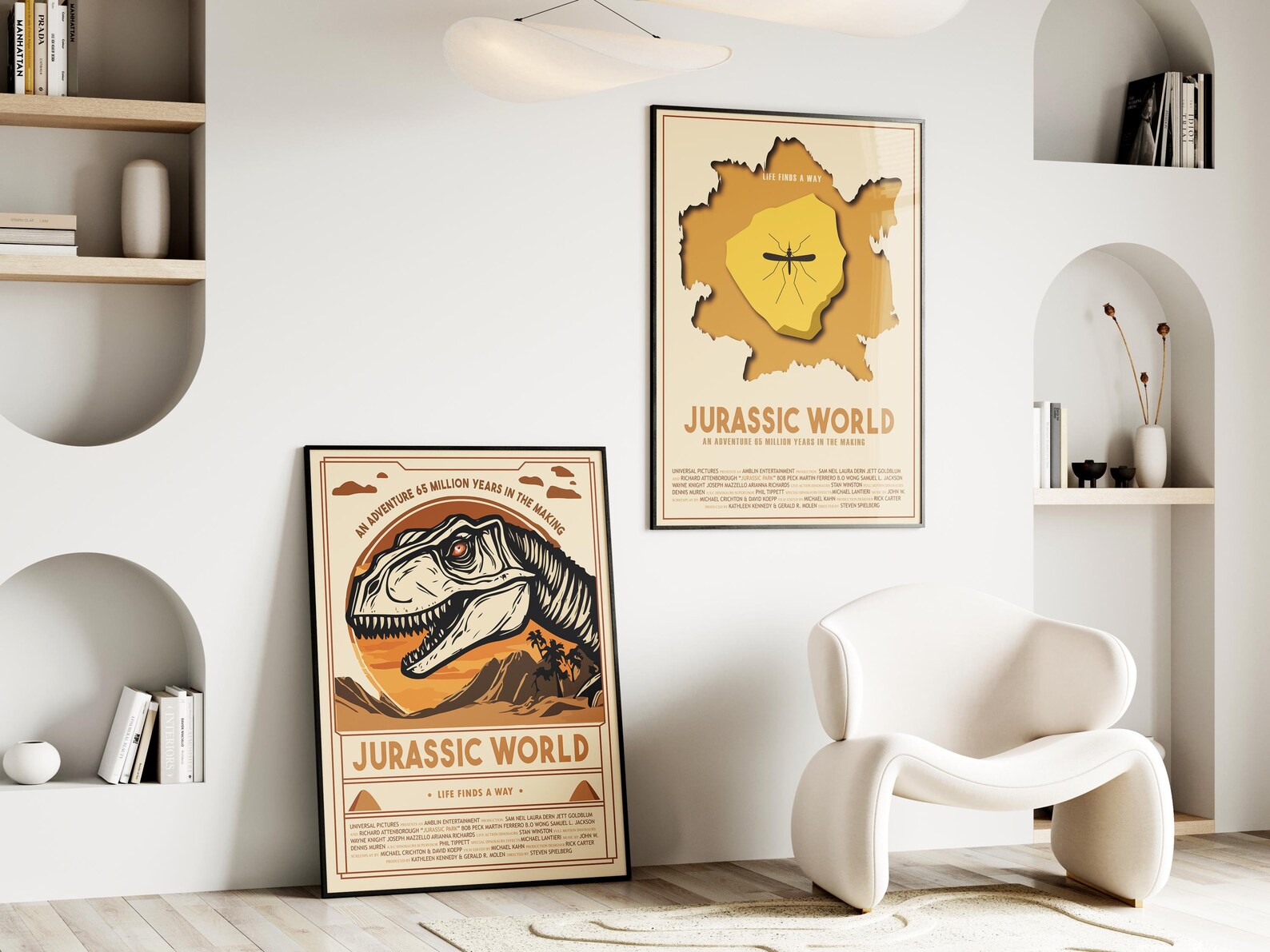 Set of 2 Jurassic Park Poster Jurassic Park Print Universal Studios ...