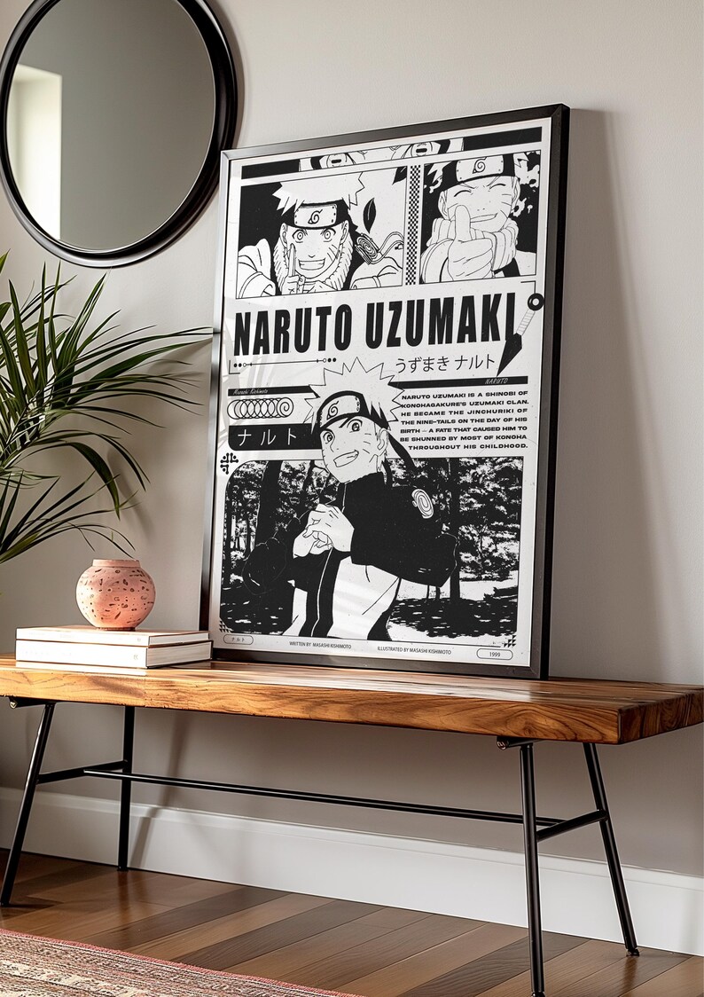 Naruto Uzumaki Poster - Naruto Fan Art -anime Wall Art - Manga Poster ...
